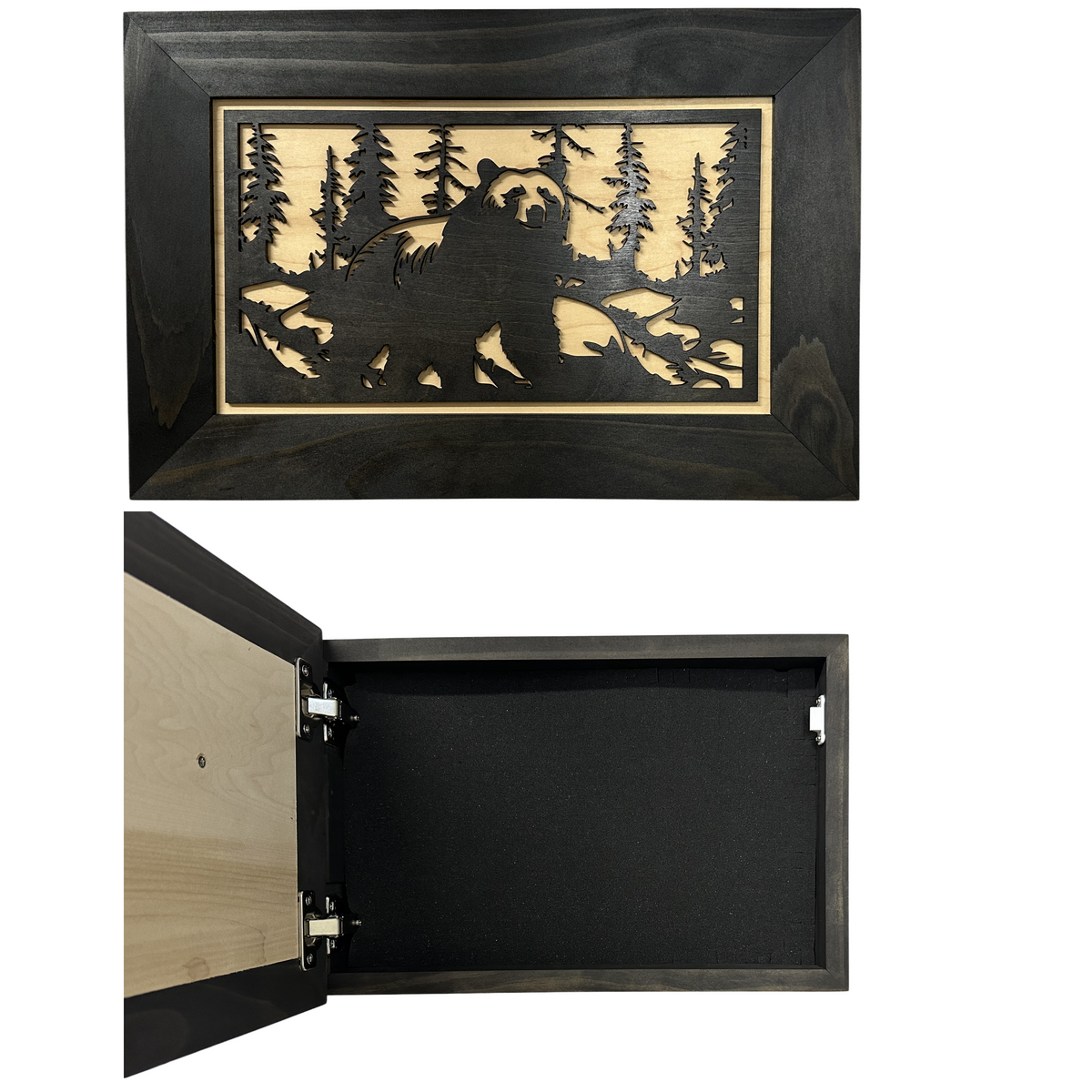 Hidden Black Bear Wall-Mounted Gun Cabinet – Safe ...