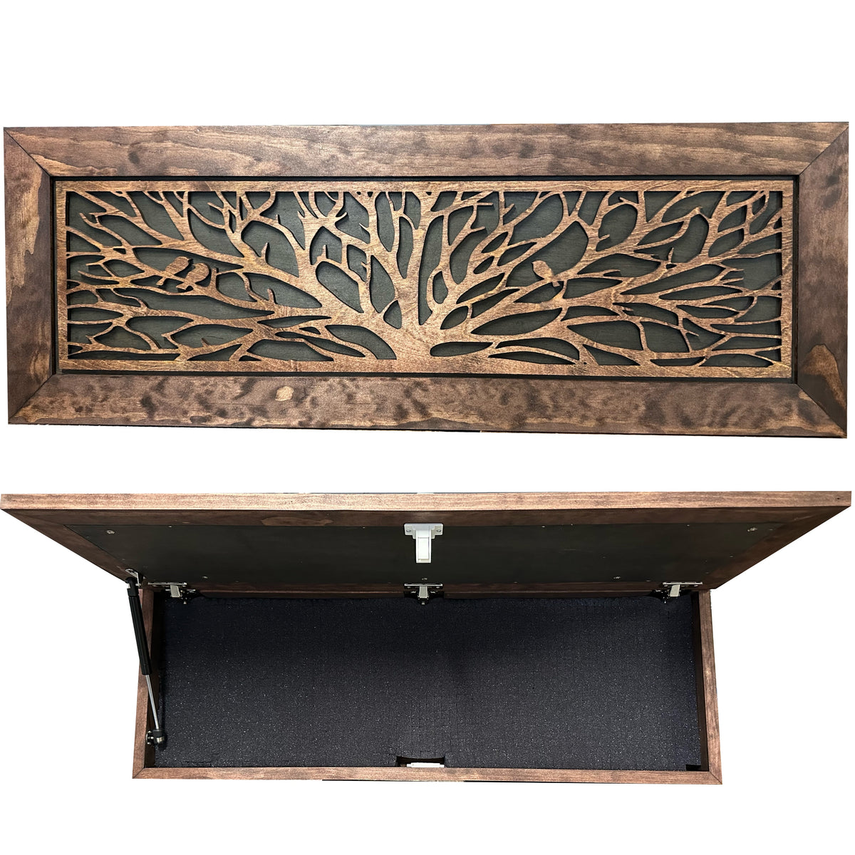 Large Wood Hidden Gun Cabinet Birds In A Tree Wall Decor...